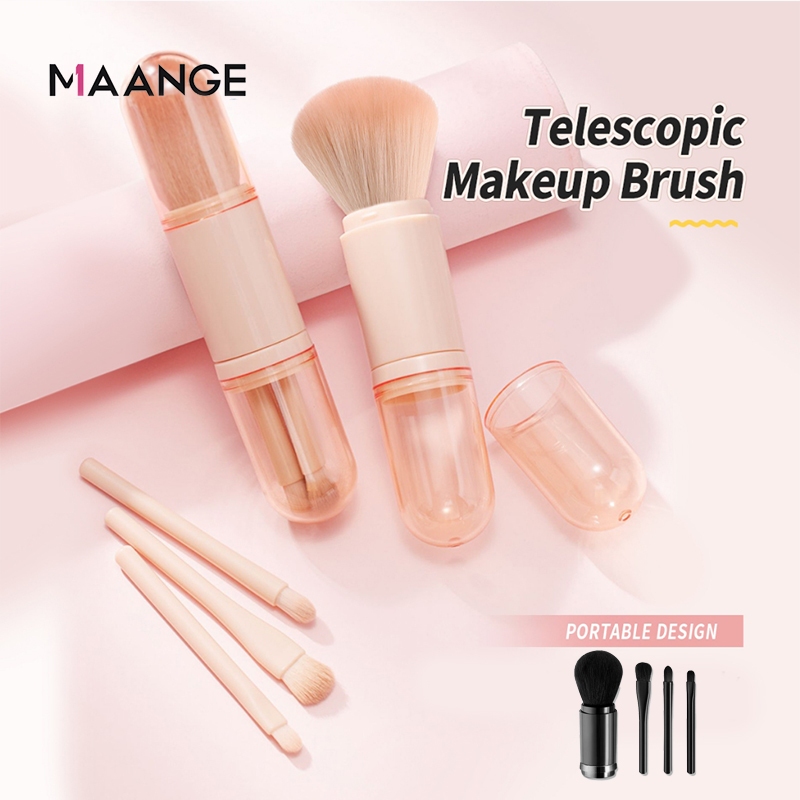 Jual MAANGE Make Up Brush Portable 4 in 1 Kosmetik Kuas Travel ...