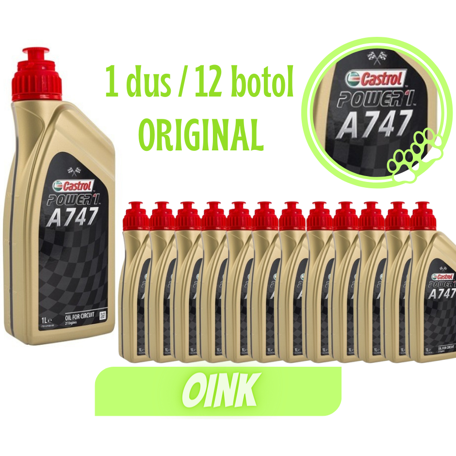 Jual Oli Samping Castrol 747 A747 Oli Racing 2Stroke 2T Grosir 12 Pcs ...