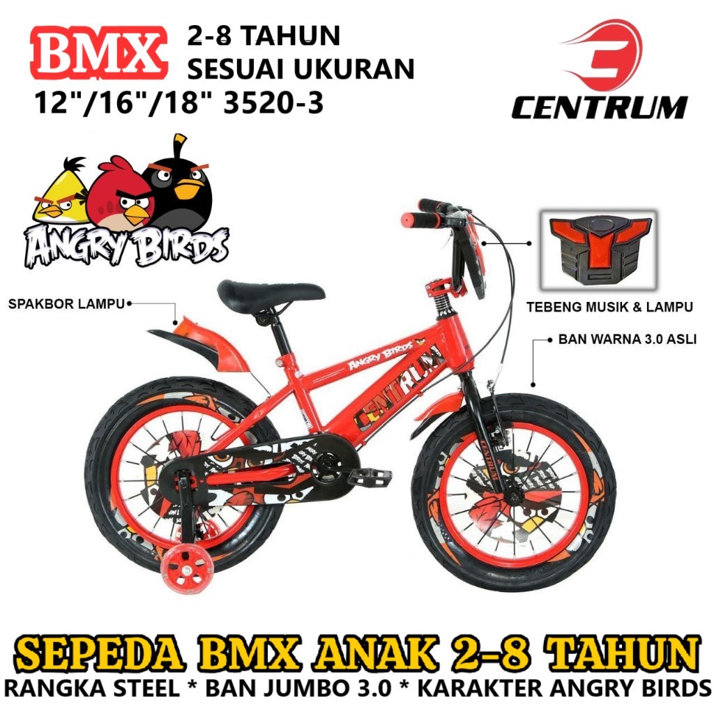 Jual Sepeda BMX Anak CT3520-3 Ban Gede 18 Inch x 3.0 Inch 8 Tahun Hi ...