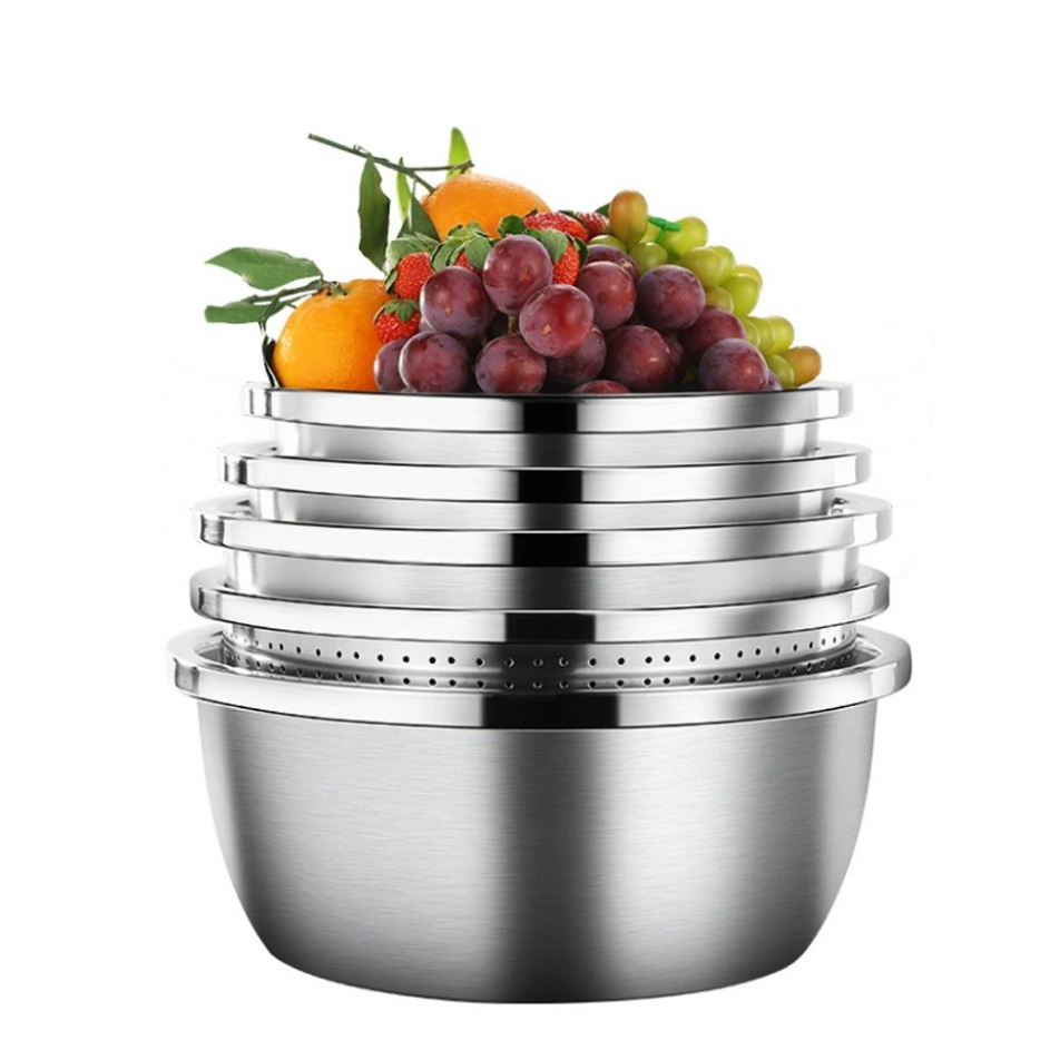 Jual Best Price Baskom Set BMW Kitchenware Stainless Steel Baskom 5 Pcs ...