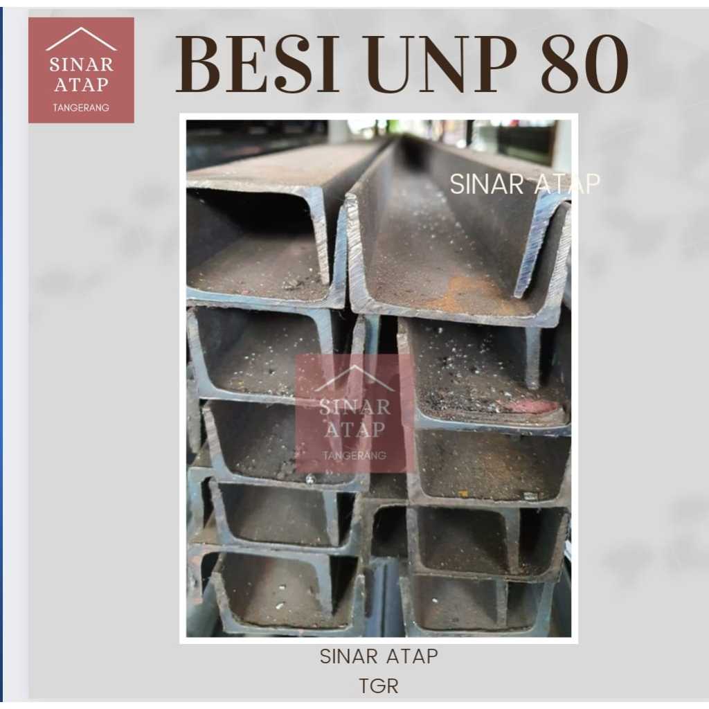Jual Besi Kanal U / Besi Unp 80 Panjang 6 Meter | Shopee Indonesia
