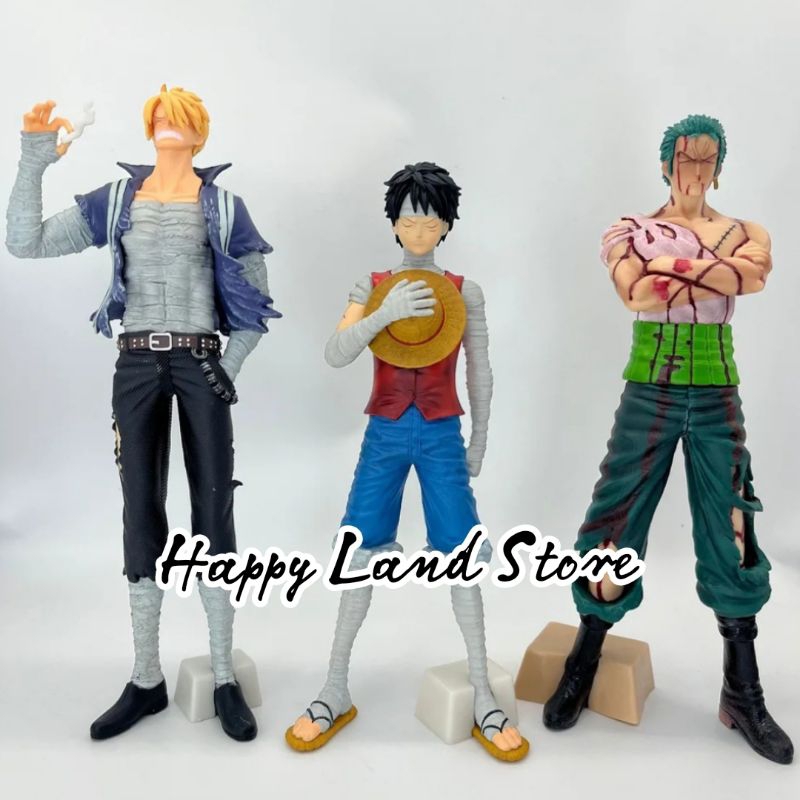 Jual Action Figure One Piece Anime Luffy Sanji Zoro Battle Damage PVC ...