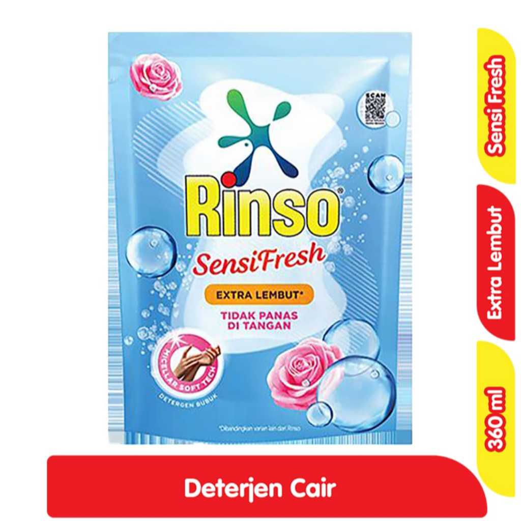 Jual Rinso Sensi Fresh Detrjen Cair Extra Lembut Refill 360ML | Shopee ...