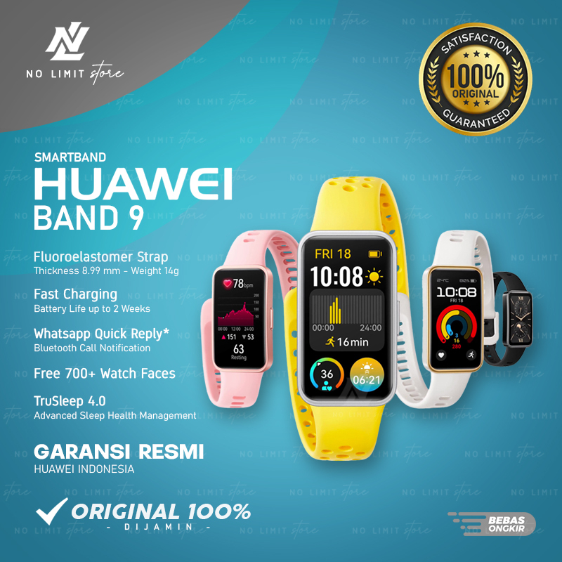 Jual HUAWEI Band 9 Smartband GARANSI RESMI - AMOLED Display | Shopee ...