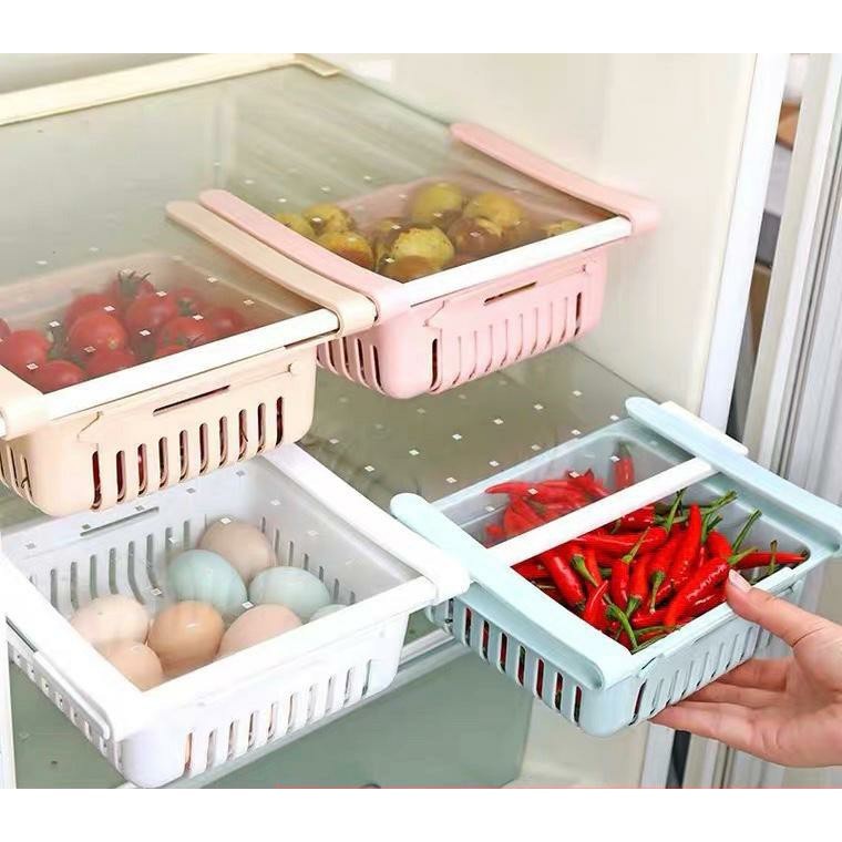 Jual RAK KULKAS MULTIFUNGSI SLIDING STORAGE BOX PENYIMPANAN KULKAS ...