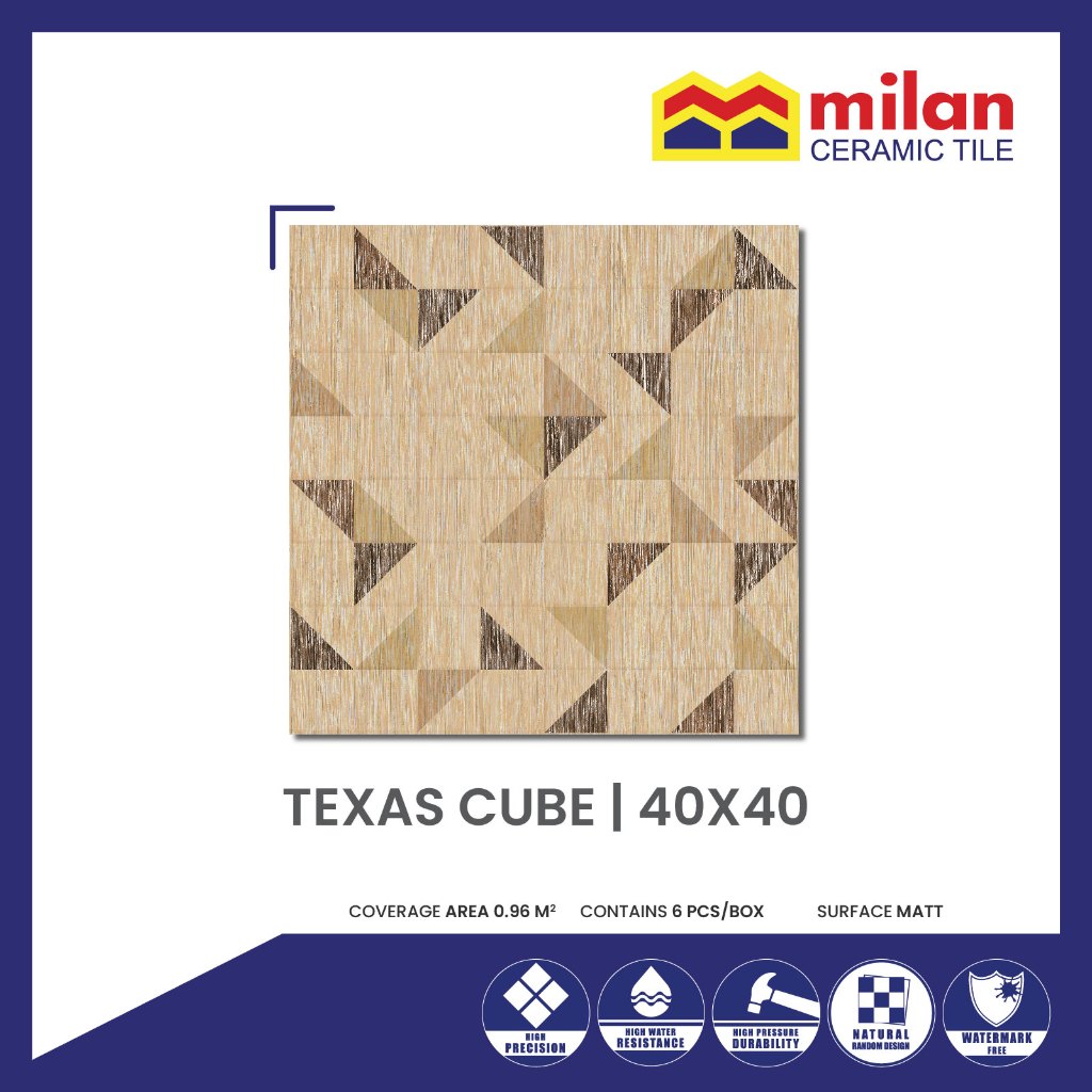 Jual MilanTiles - MILAN Texas Cube 40x40 Keramik Lantai Motif Kayu Matt ...