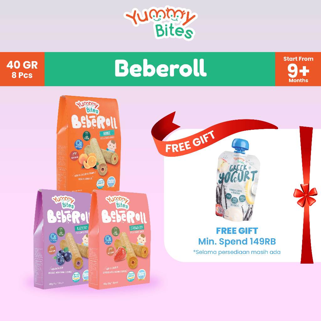 Jual Yummy Bites Beberoll 40 GR Snack Baby/ Cemilan bayi | Shopee Indonesia