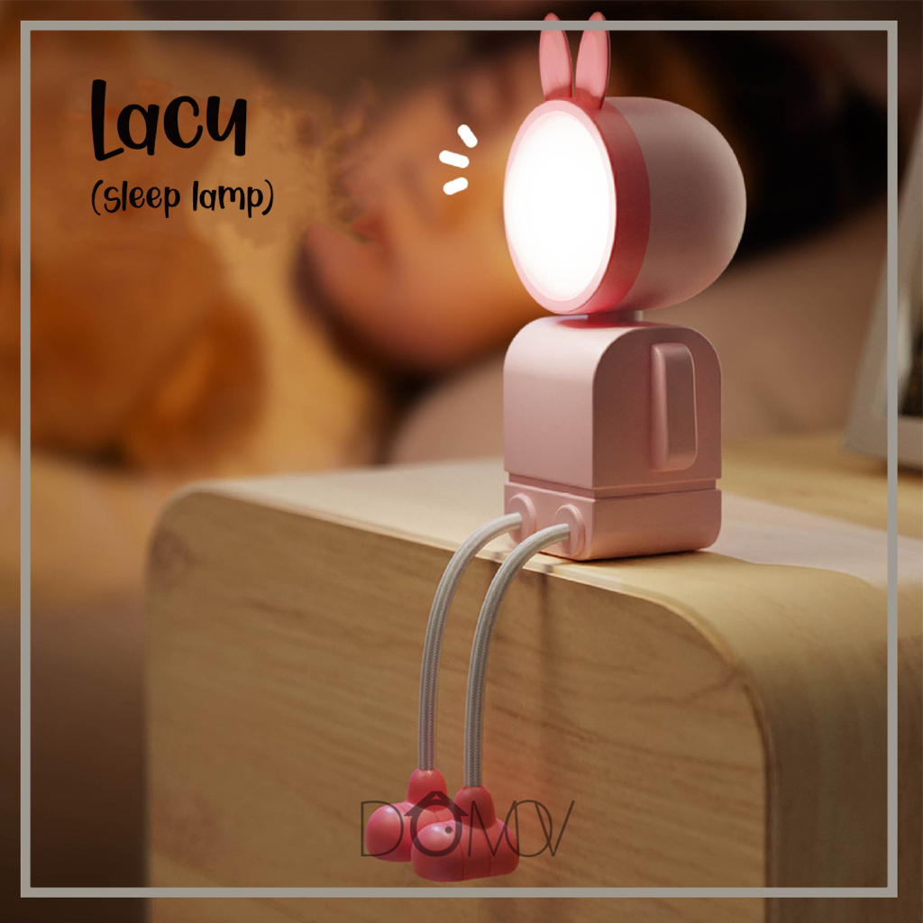 Jual DOMOV LACU Lampu Mini Meja Belajar Mini Portable USB Estetik Lucu ...