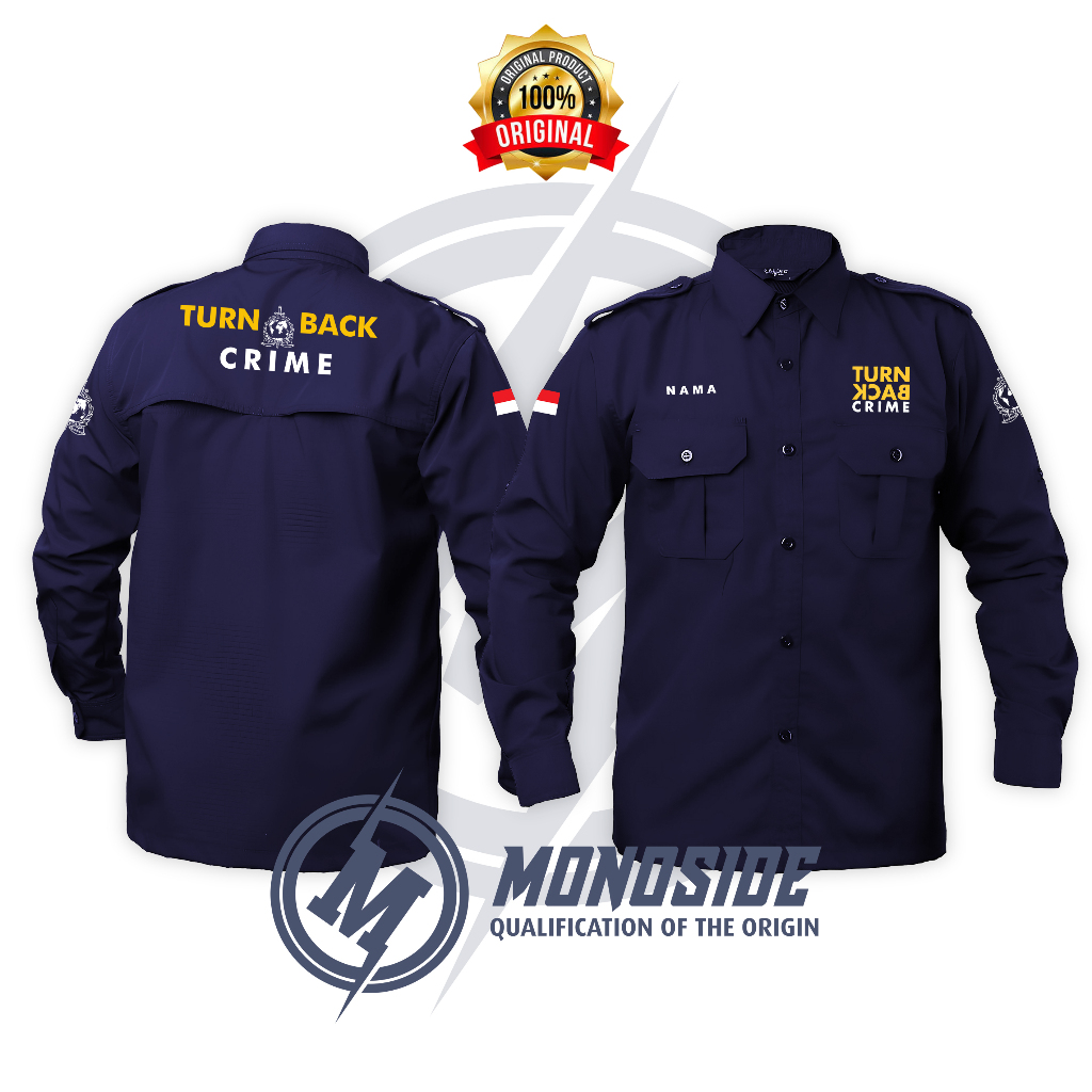 Jual KEMEJA PDL PDH LENGAN PANJANG TURN BACK CRIME INTERPOL PRIA WANITA FREE CUSTOM DESAIN FULL ...