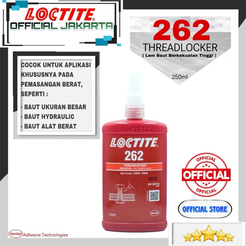 Jual Henkel LOCTITE 262 250ml Threadlocker Lem baut 262 Lem Loctite 262 | Shopee Indonesia