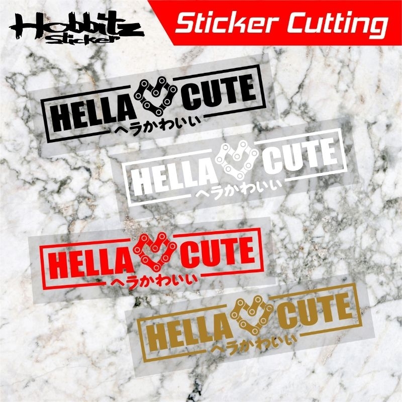 Jual STIKER HELLA CUTE STICKER CUTTING MOBIL MOTOR | Shopee Indonesia