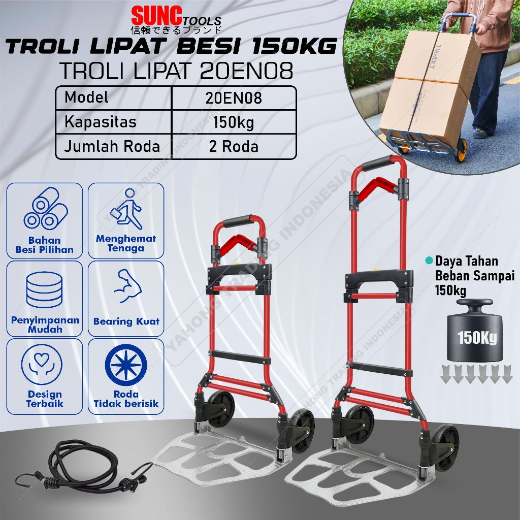 Jual Troli Lipat Besi Serbaguna Trolly Trolley Foldable Hand Truck ...