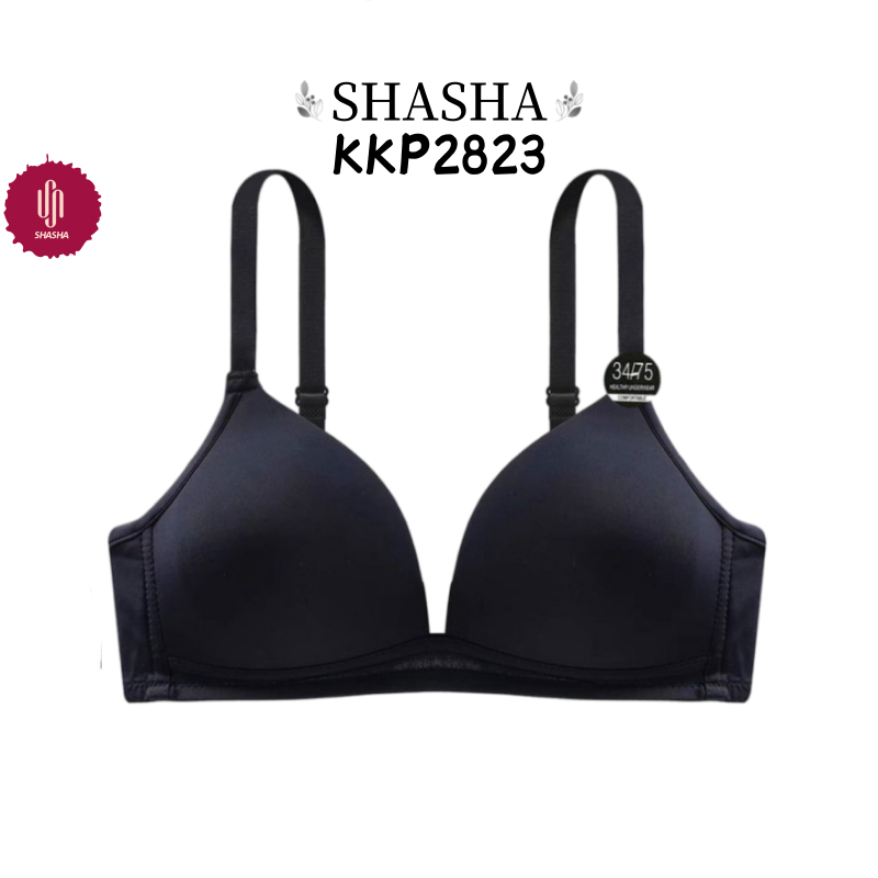 Jual SHASHALADY Bh Bra Polos Wanita Push Up Seksi Seamless Sexy Full Cup Tanpa Kawat Motif Polos ...