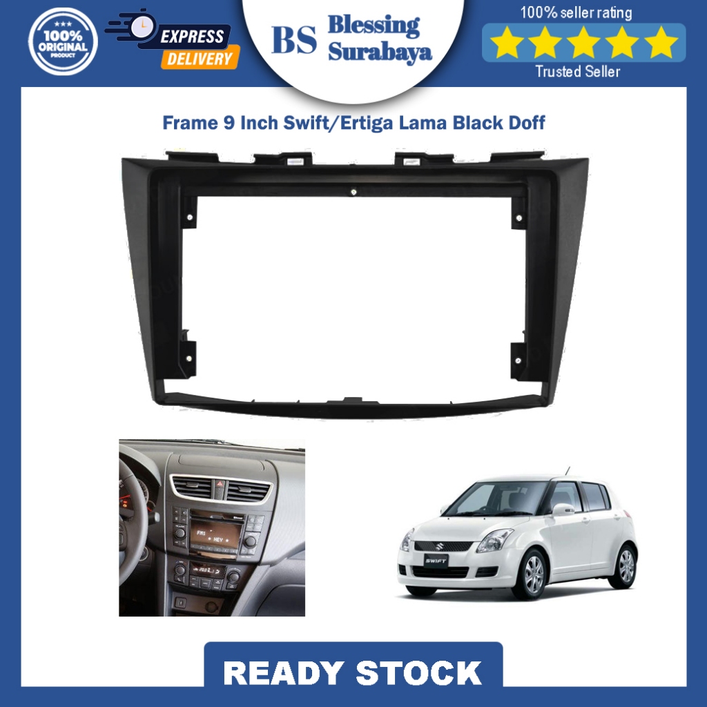 Jual Frame Headunit Android 9 Inch Swift/Ertiga Lama Black Doff ...