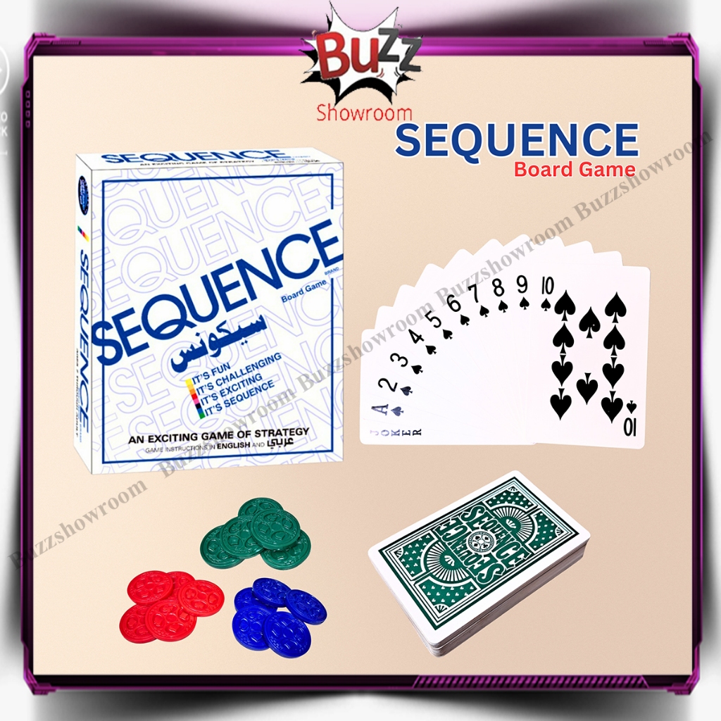 Jual Sequence Board Game Playing An Exciting Card Games of Strategy ...