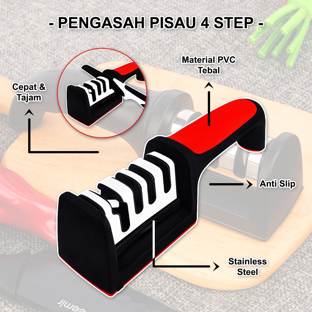Jual PENGASAH PISAU 4 STEP - KNIFE GRINDER - PENGASAH INSTANT | Shopee ...