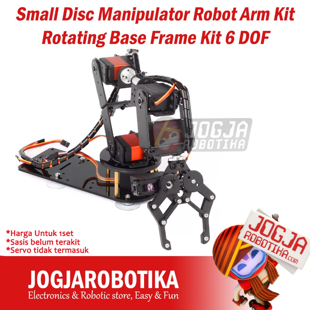 Jual Small Disc Manipulator Robot Arm Kit Rotating Base Frame Kit 6 DOF ...
