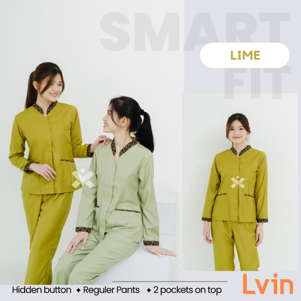 Jual Lvin Baju Seragam suster Haira Batik Series Lengan Panjang / nanny ...