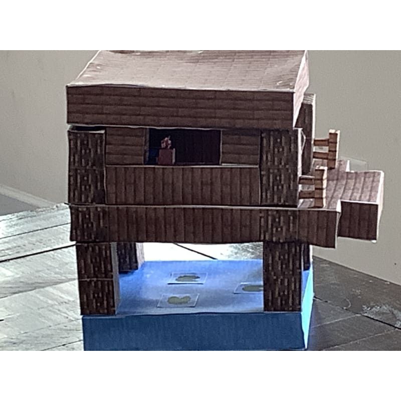 Jual Lembaran pola papercraft rumah kayu minecraft (PP-A2) | Shopee ...