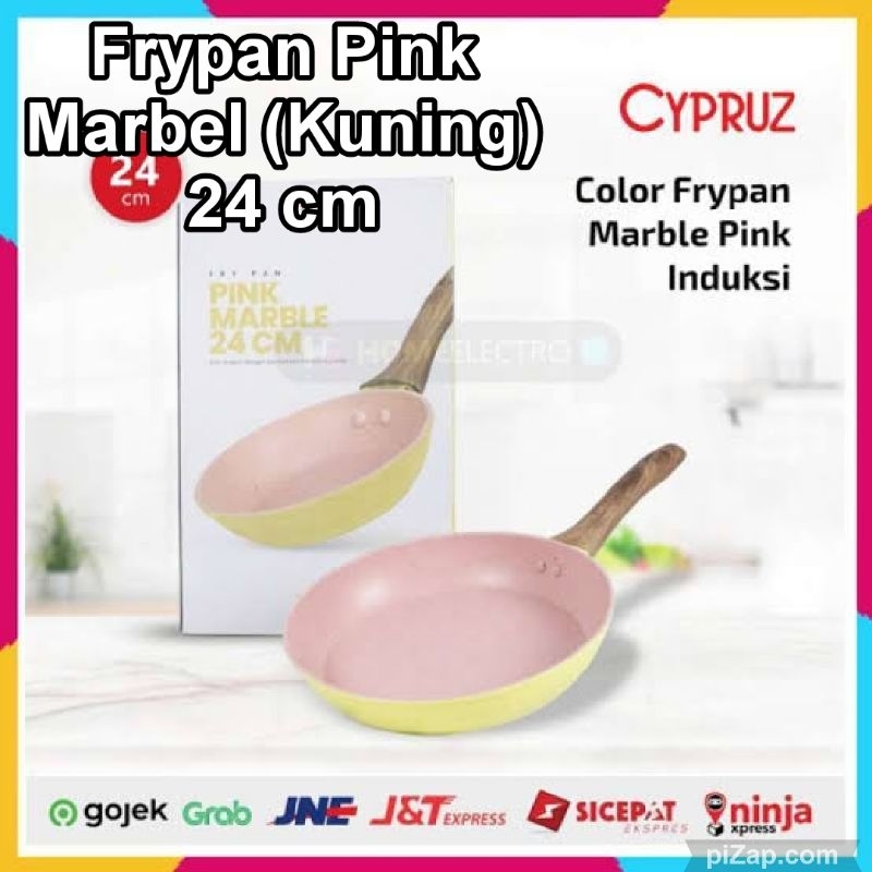 Jual Cyprus Frypan Pink Marbel 24 CM ( Kuning ) | Shopee Indonesia