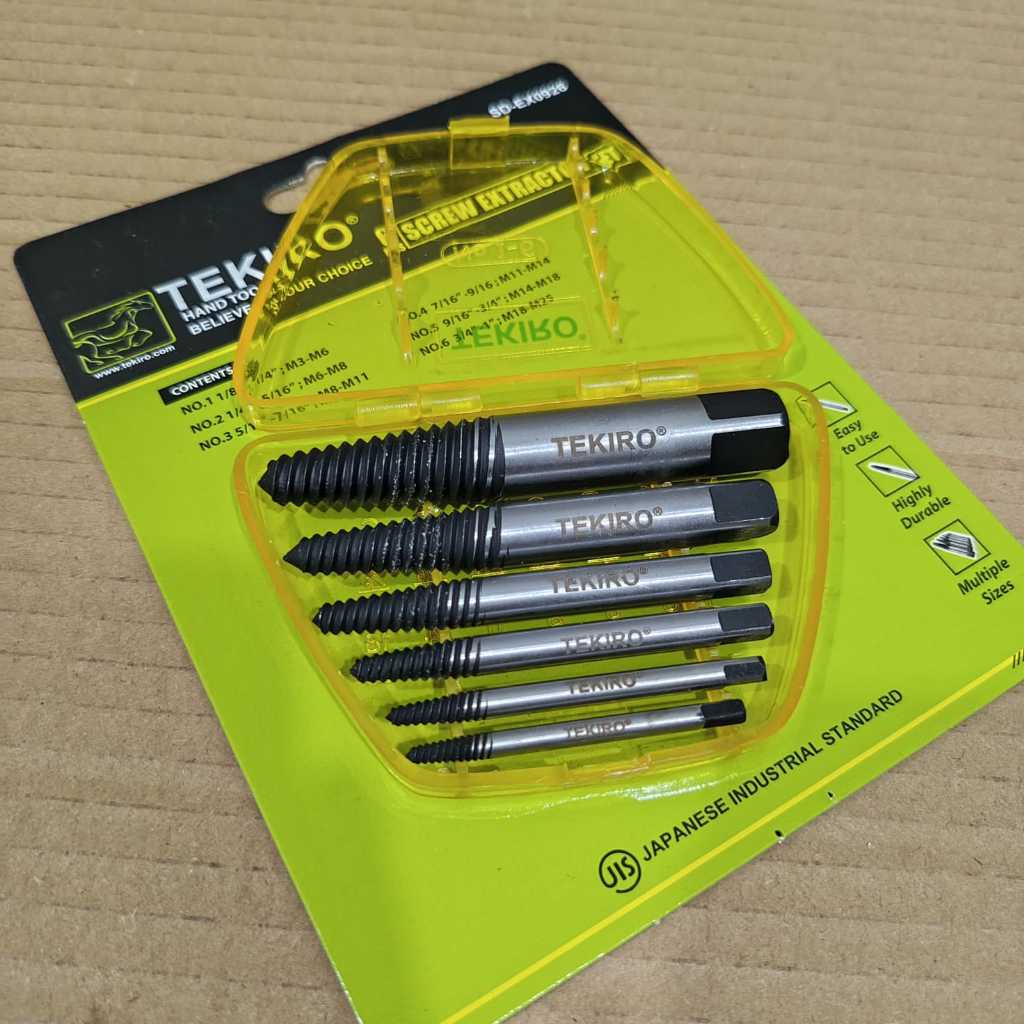 Jual TEKIRO Tap Balik Set 6 Pcs Screwdriver Screw Extractor Set Hand ...