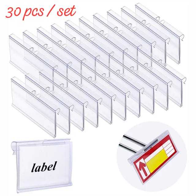 Jual 30pcs Label Harga / Price Tag Holder / Label Harga Gantung Rak ...