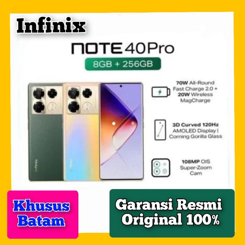 Jual HANDPHONE INFINIX NOTE 40 PRO 5G RAM 8GB/256GB ANDROID NFC 45WATT ...