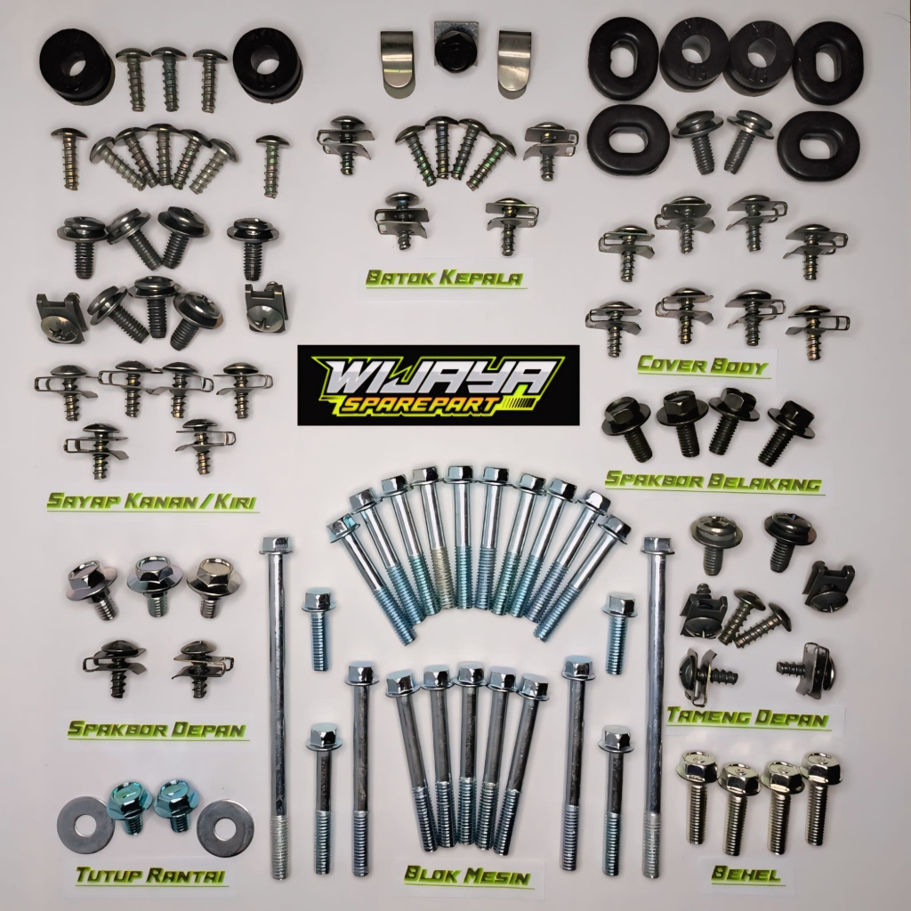 Jual Baut Vega ZR Full Body / Baut Yamaha Vega ZR Full Set / COD Baut ...