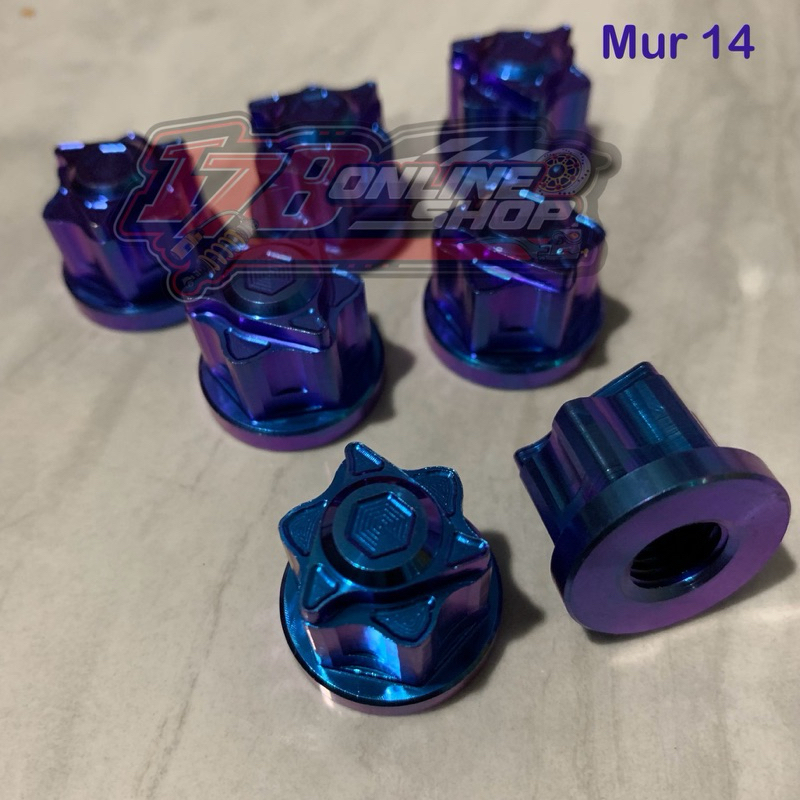 Jual mur 14 m10 titanium (warna bebas request) | Shopee Indonesia