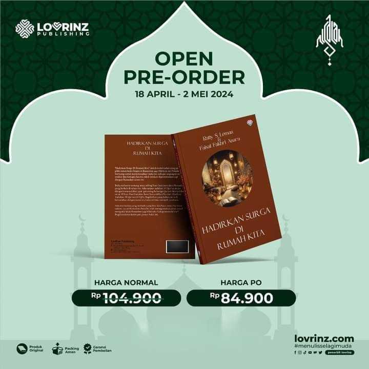 Jual Buku Original Hadirkan Surga di Rumah Kita by Ratty S Leman & Faisal Fakhri Anara ...