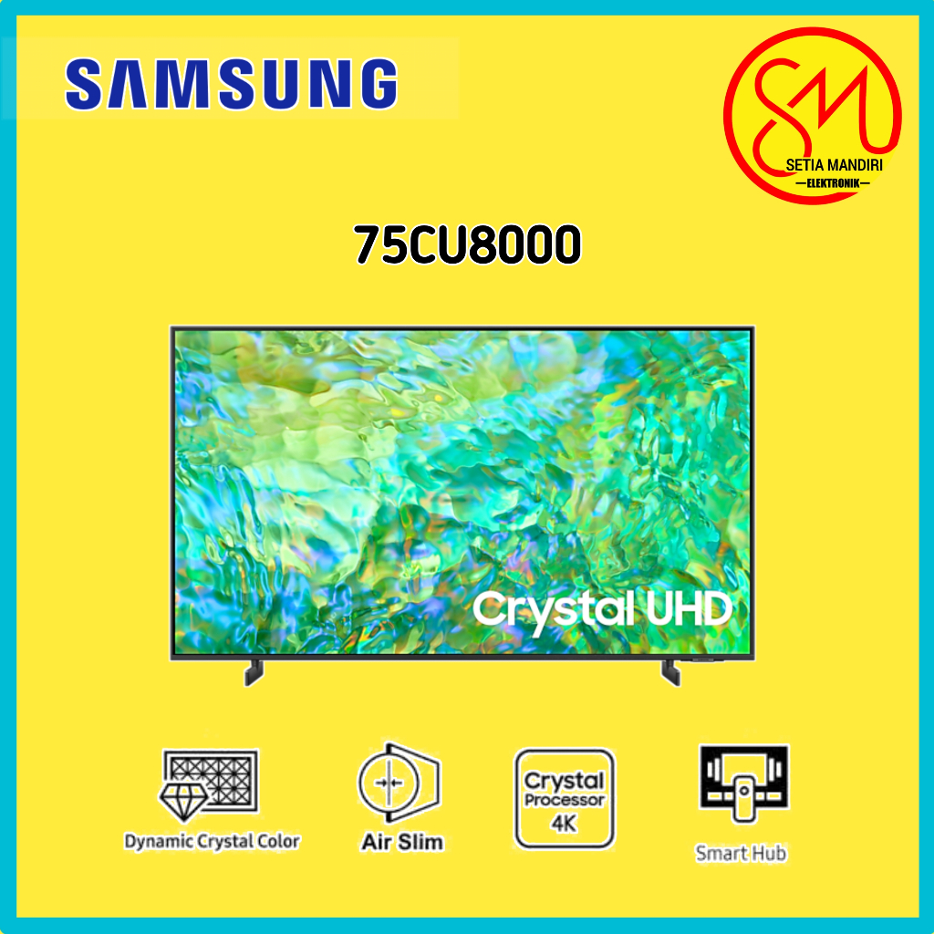 Jual SAMSUNG 75CU8000 Smart LED TV 75 inch Crystal UHD 4K HDR UA75CU8000 | Shopee Indonesia