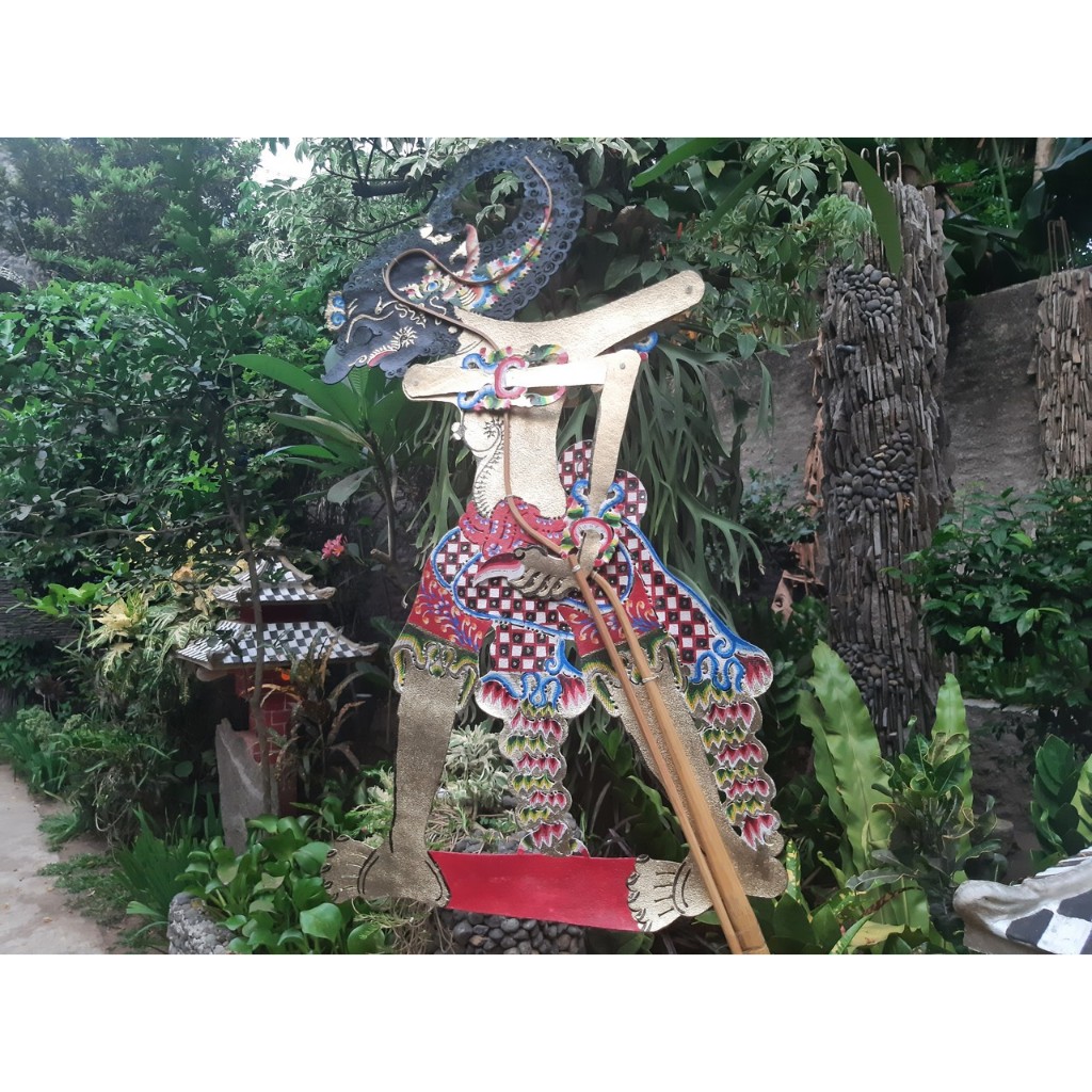 Jual Wayang Kulit Asli Werkudara / Bima Emas 60cm Bahan Kulit Sapi Asli ...
