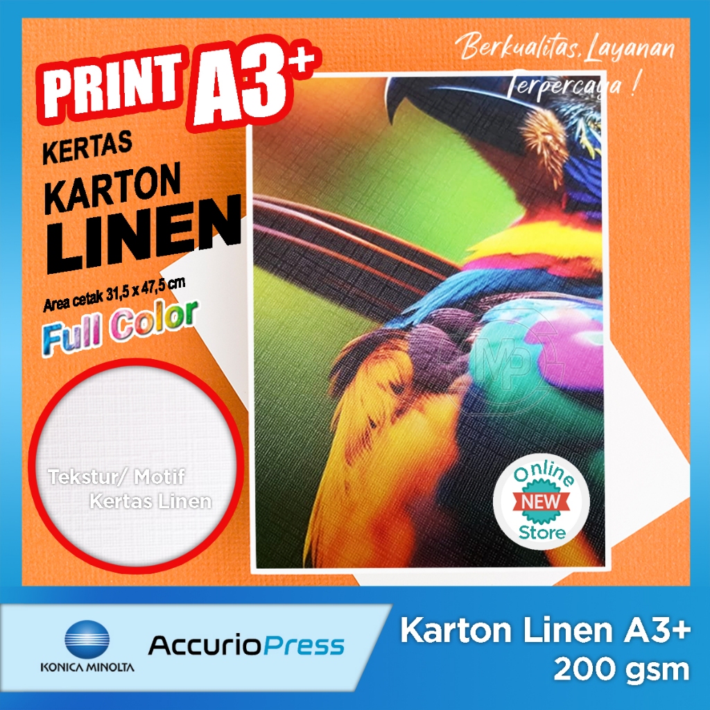 Jual Print Kertas Karton Linen A3 + / Cetak Kertas LINEN Jepang 200 GSM ...