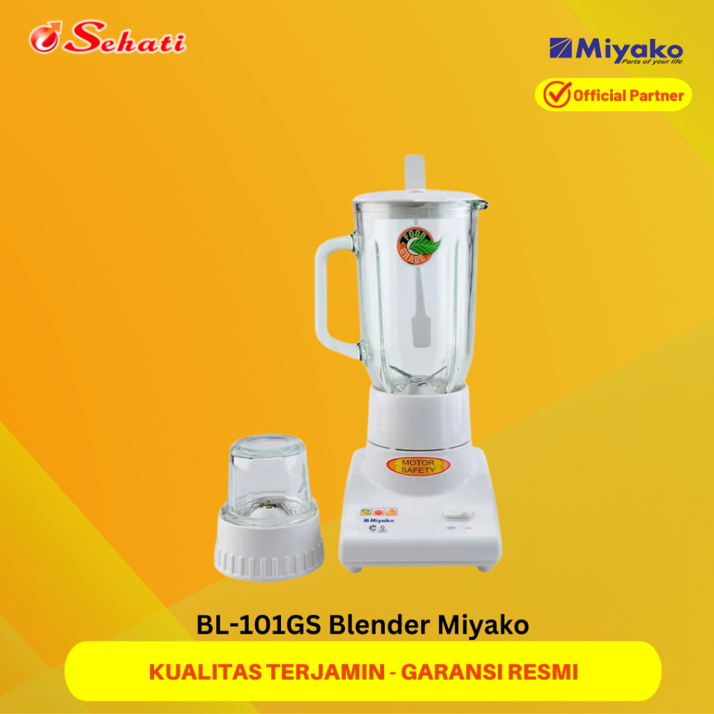 Jual MIYAKO BL-101 GS Blender Kaca 2 In 1 (1 Liter) / BL101GS / BL ...