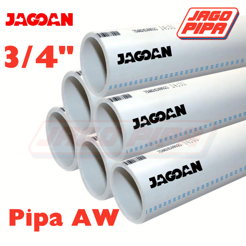Jual Jagoan Pipa AW 3/4 Inch PVC Air Bersih MOF 4 Meter Paralon Putih ...