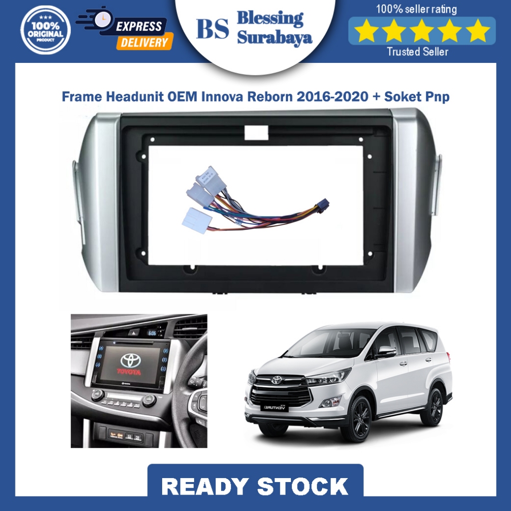 Jual FRAME HEAD UNIT INNOVA REBORN 2015 9 INCH + SOKET PNP | Shopee ...