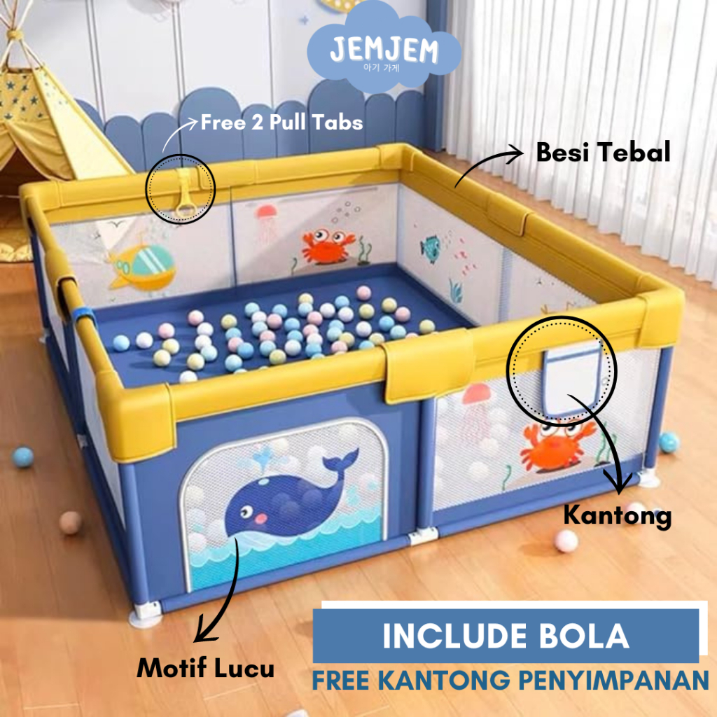 Jual Alby Mart Premium Playpen Pagar Pengaman Anak Play pen Fence Kolam ...
