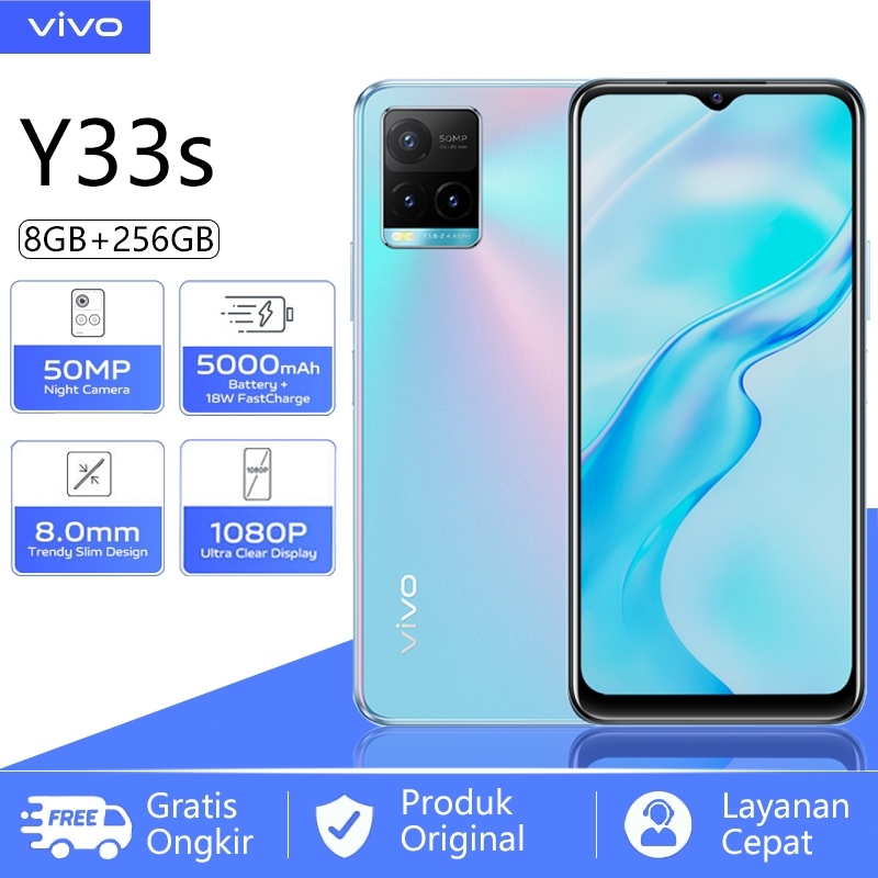 Jual VIVO Y33S Ram 8/256GB 6gb/128gb Original 6.58inches Garansi Resmi ...