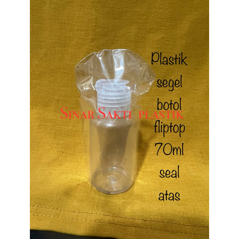 Jual segel plastik shrink botol fliptop tubular 60ml 70ml seal atas ...