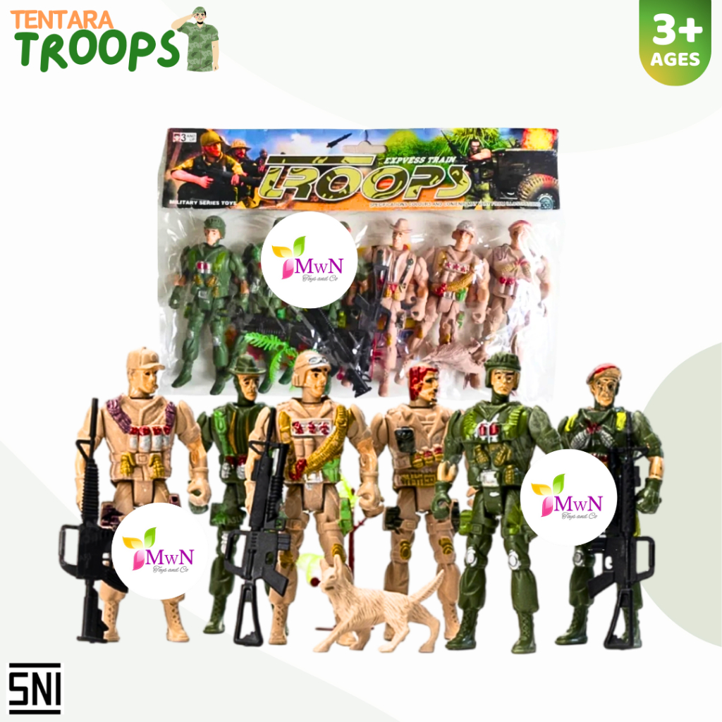 Jual MWN.TOYS Mainan Orang Tentara Trops MIlitary | Shopee Indonesia