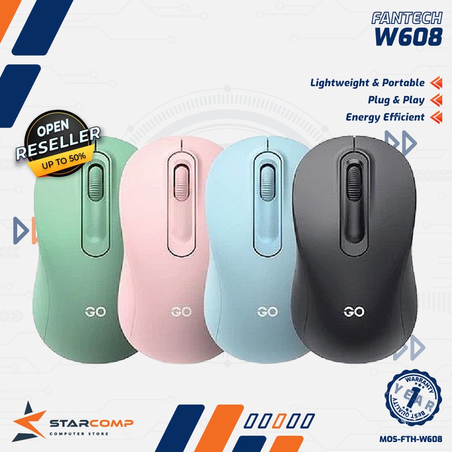 Jual Mouse Wireless Office FANTECH GO W608 2.4Ghz 1200DPI | Shopee Indonesia