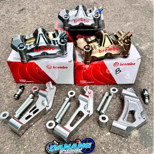 Jual Kaliper GP4RX Monoblok 4Piston Set Breket Full CNC Disc 300 & 320mm PNP Ninja R RR Megapro ...