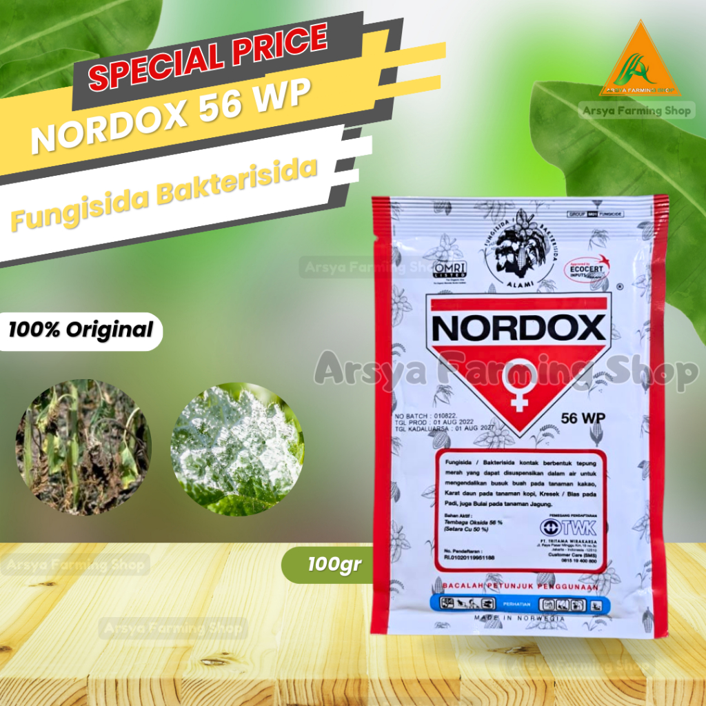 Jual Fungisida Bakterisida NORDOX 56WP 100gram | Shopee Indonesia