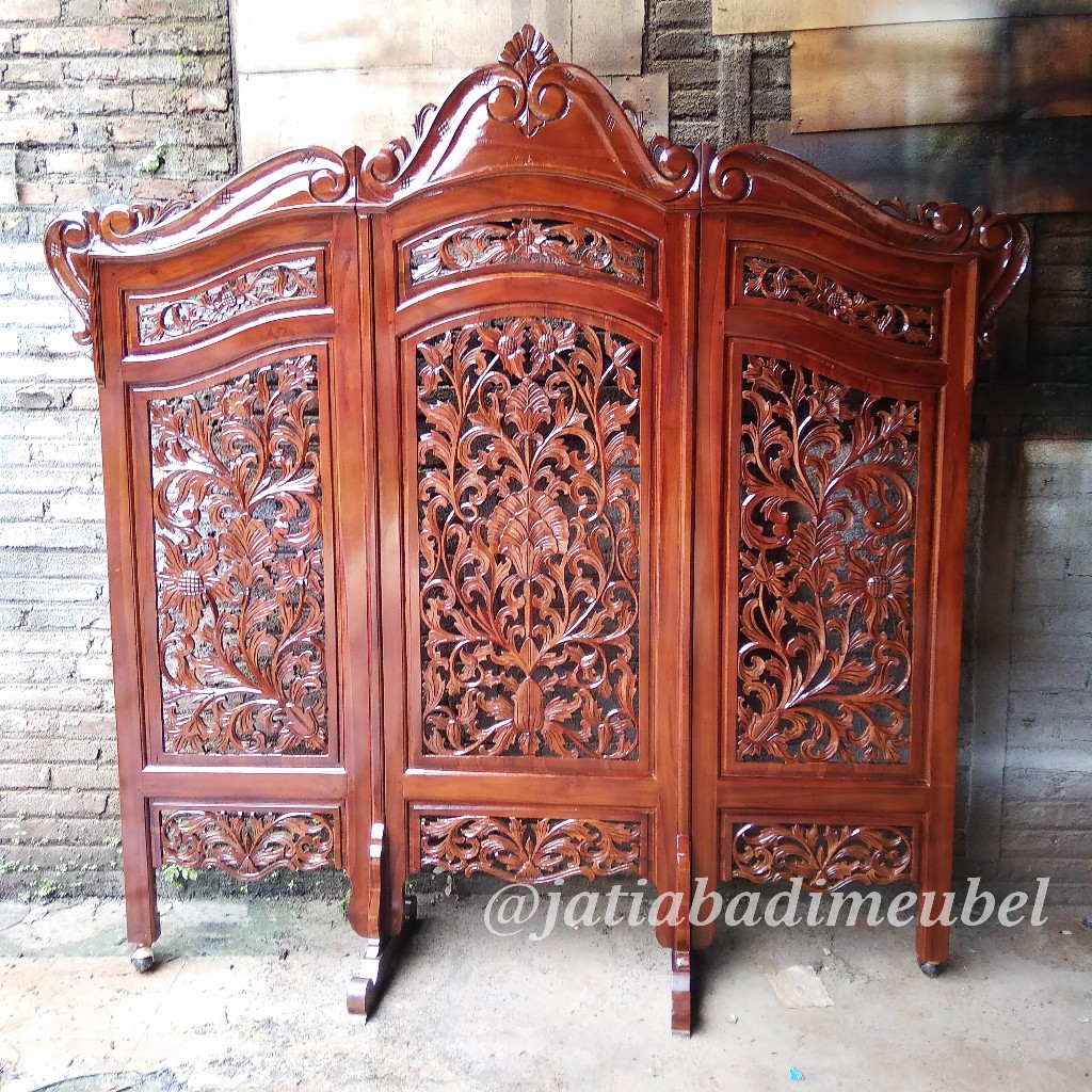 Jual Sketsel Ukiran Kayu Jati, Penyekat Sekat Ruangan Ukir Jati ...