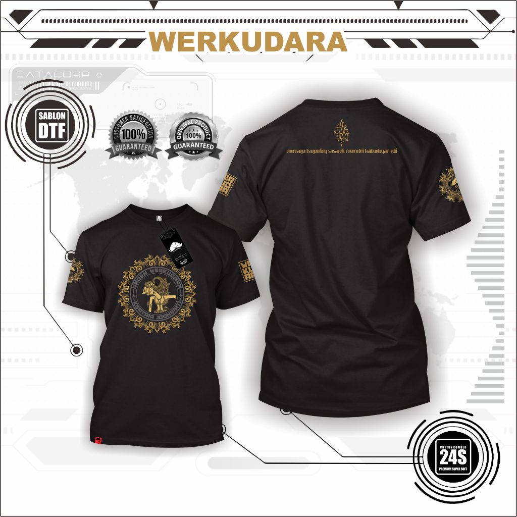 Jual A016-Djawa Dwipa | Kaos jawa wayang Werkudara, Pandawa, Lengan ...