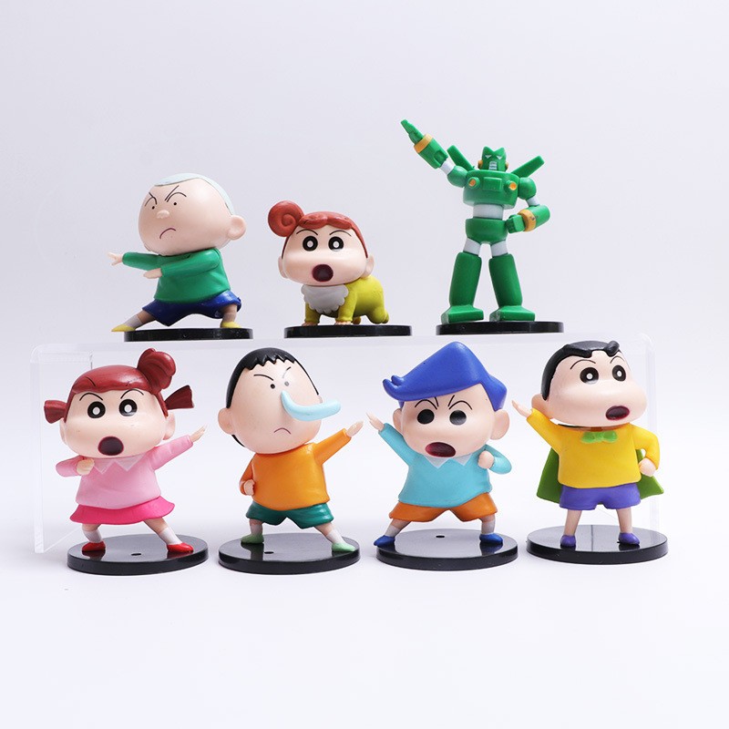 Jual Shin-chan Crayon set 7pcs Action Figure Kantamu robo Sunflower ...