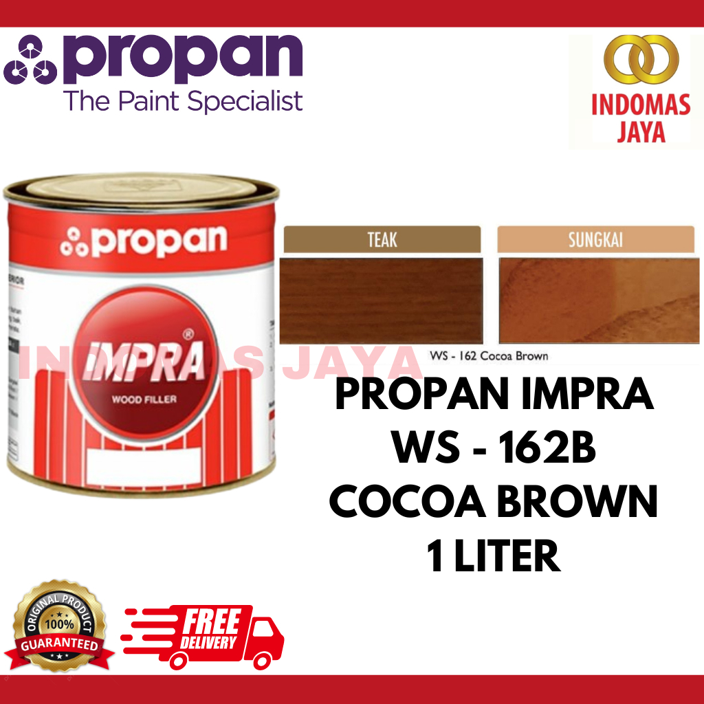 Jual Propan Impra Woodstain Wood Stain WS-162B Cocoa Brown 1 Liter | Shopee Indonesia