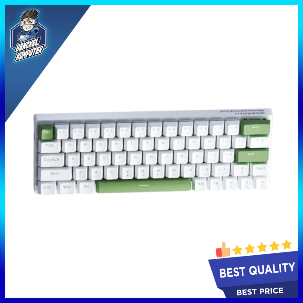 Jual KEYBOARD GAMING ROBOT WORKMATE IV WHITE GREEN | Shopee Indonesia