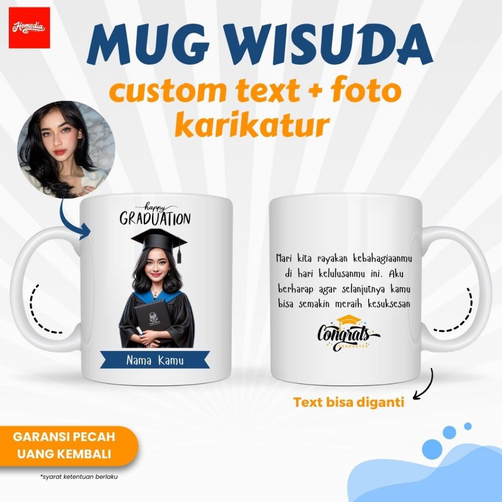 Jual Mug Wisuda Graduation Mug Custom Hadiah Graduation Tulisan ...