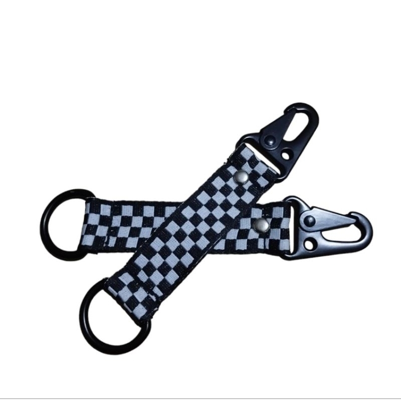 Jual Fjm Keychain webbing simpel warna hitam minimalis - gantungan ...